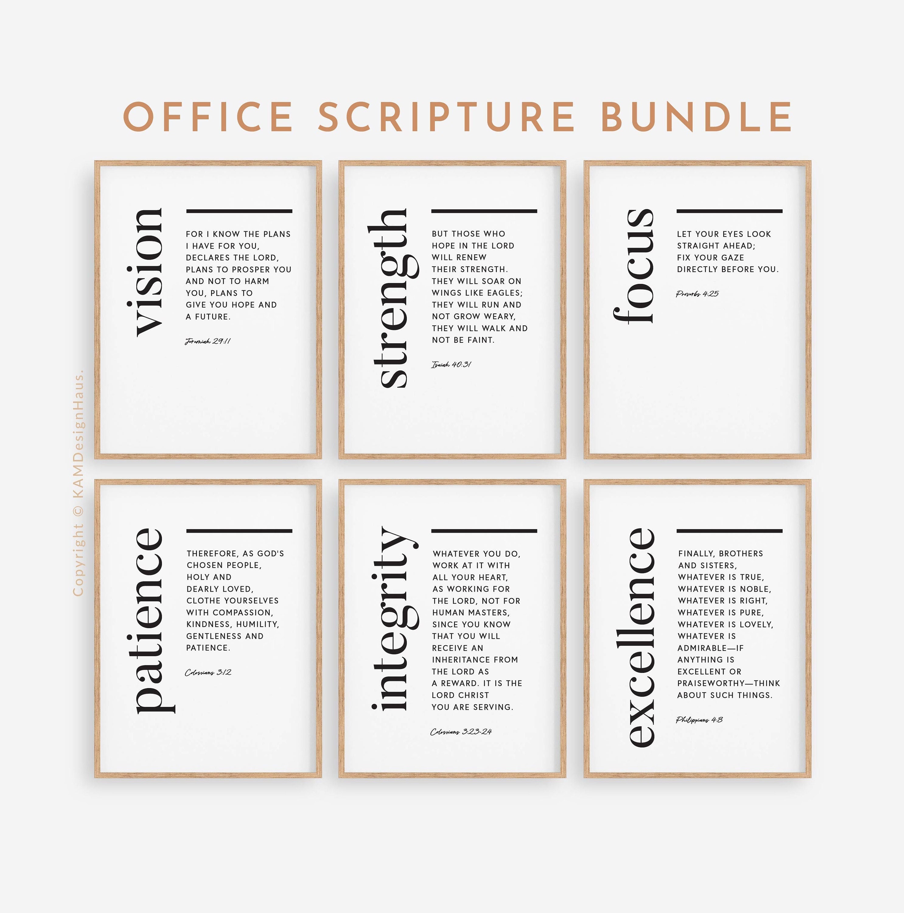 Office Scripture, Bible Verse Printable Wall Art, Christian Print ...