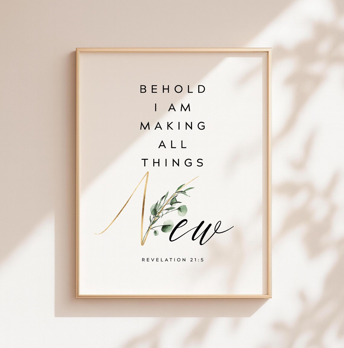 Revelation 21:5 Making All Things New Bible Verse Printable Wall Art ...