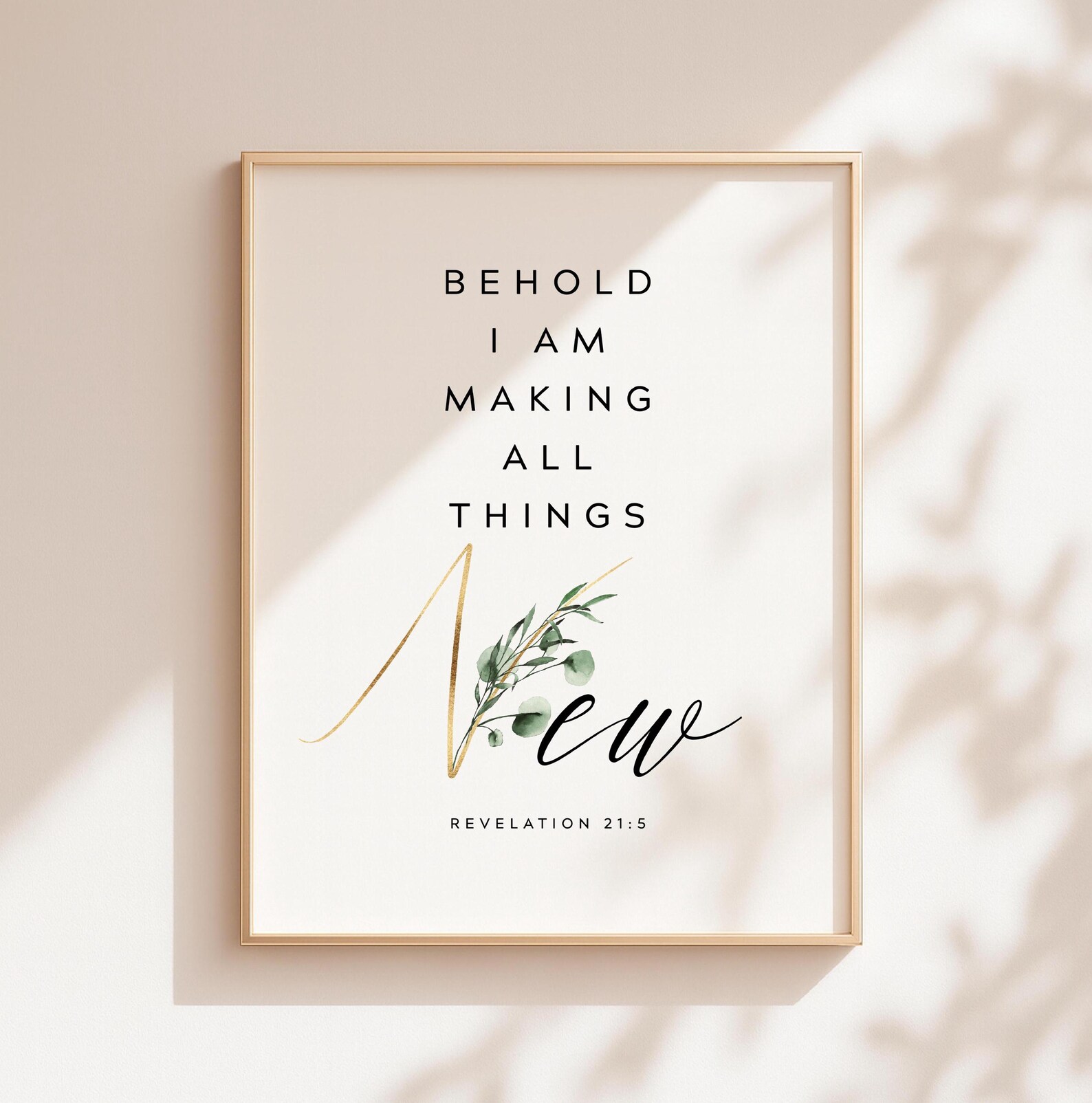 Revelation 21:5 Making All Things New Bible Verse Printable Wall Art ...