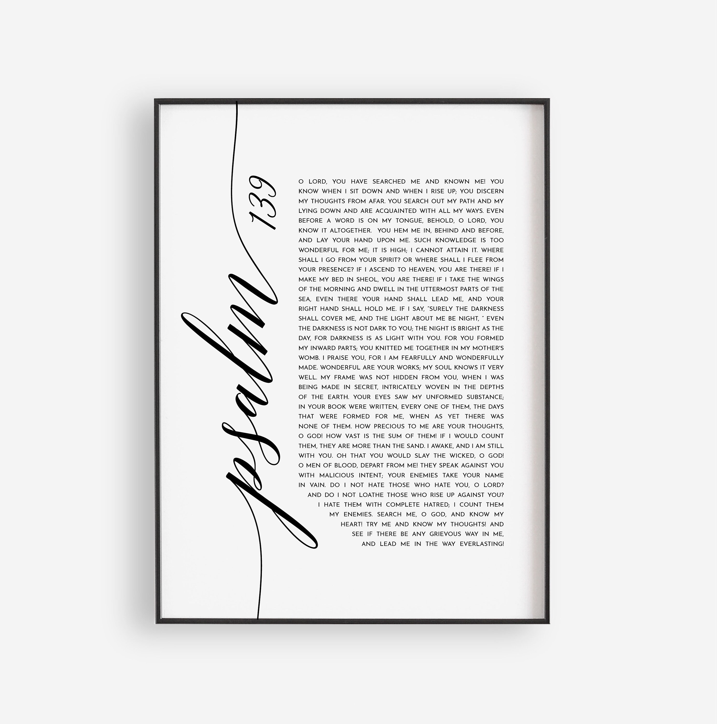 Psalm 139 Bible Verse Wall Art Printable Wall Art Bible - Etsy