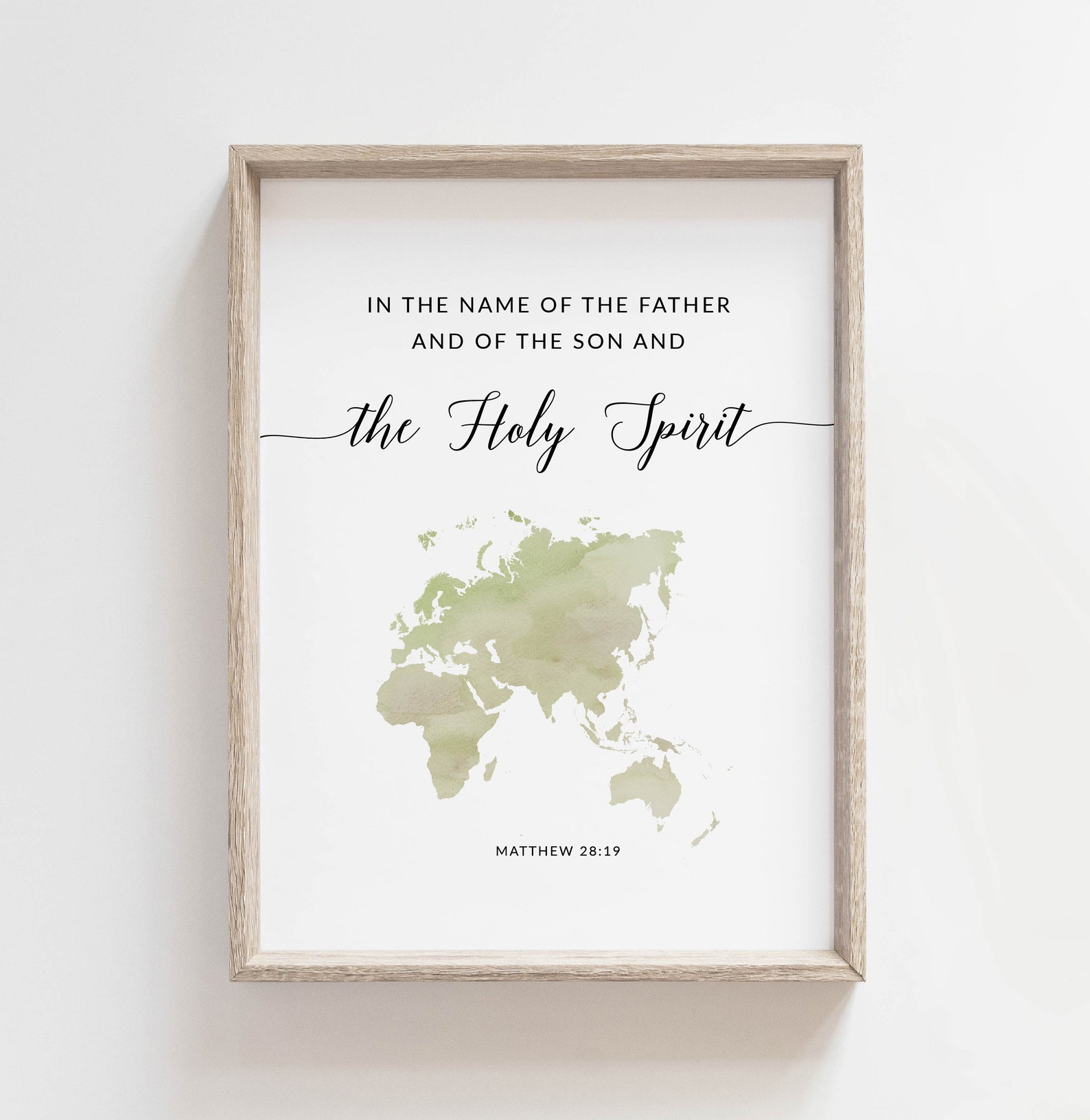 Matthew 28:19 Go and Make Disciples Bible Verse Wall Art Set - Etsy