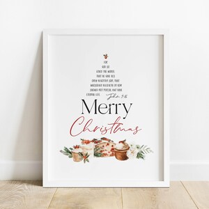 John 3:16 Christmas Bible Verse Print Download, Christmas Printable ...