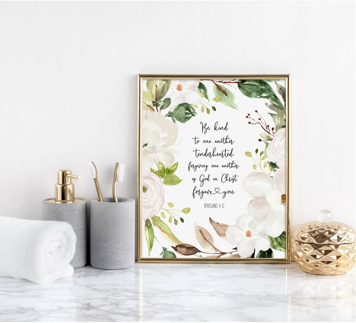 Ephesians 4:32 Be Kind to One Another Bible Verse Printable | Etsy