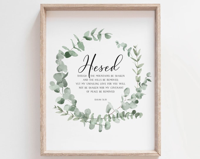 Hesed With Lavender Scripture Sticker - Watercolor Christian Stickers ...