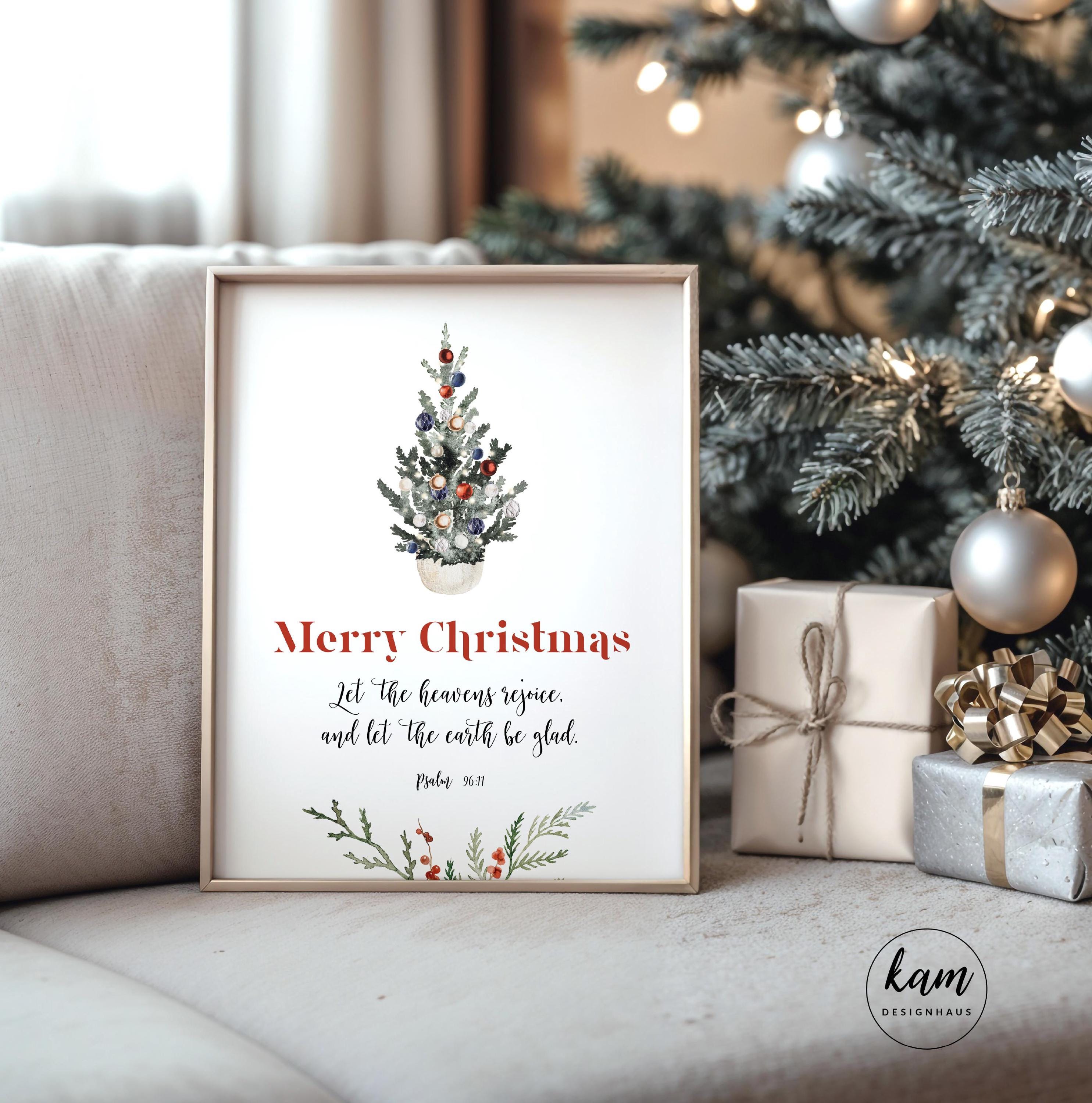 Psalm 96:11 Let the Heavens Rejoice Printables, Bible Verse Christmas ...