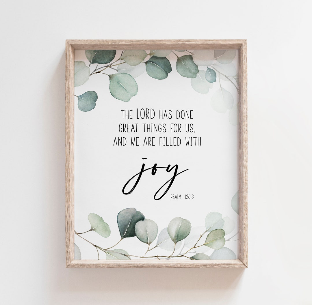 Psalm 126:3 the Lord Has Done Great Things Bible Verse Wall - Etsy