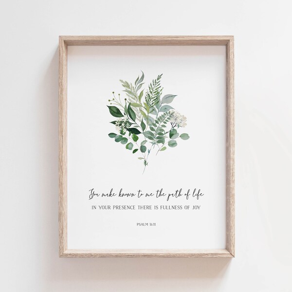 Psalm 16 11 Wall Art - Etsy