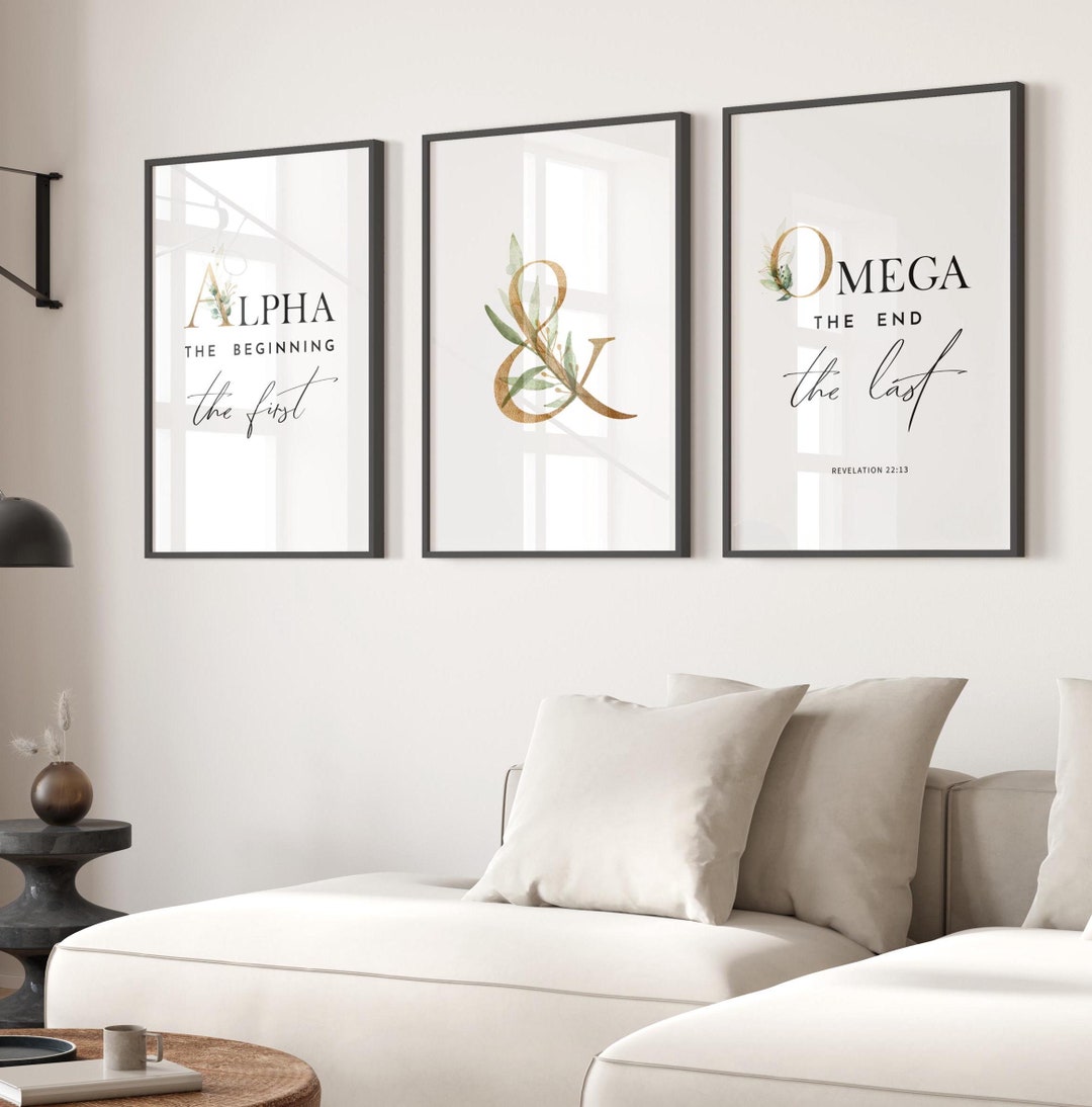 Revelation 22:13 Alpha and Omega Bible Verse Wall Art, Printable Wall ...