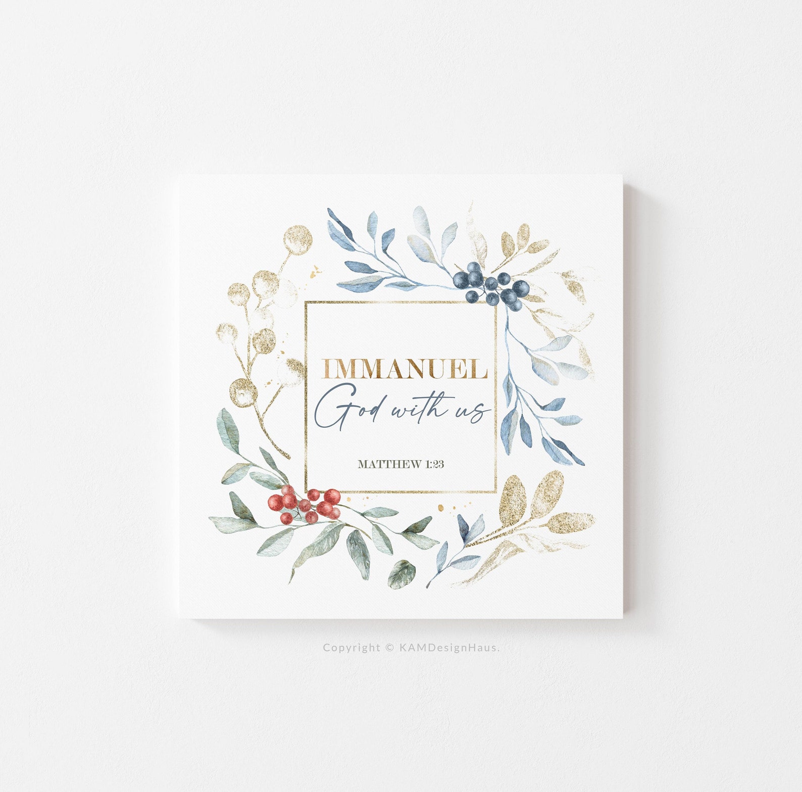 Immanuel God With Us Christmas Printables Bible Verse - Etsy