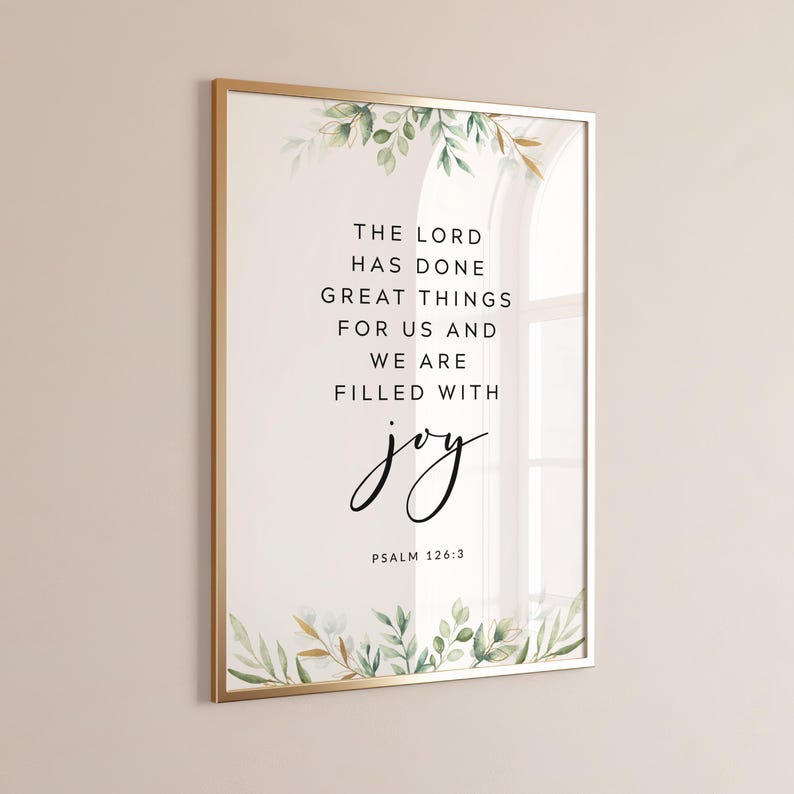Psalm 126:3 the Lord Has Done Great Things Bible Verse Printable Wall ...