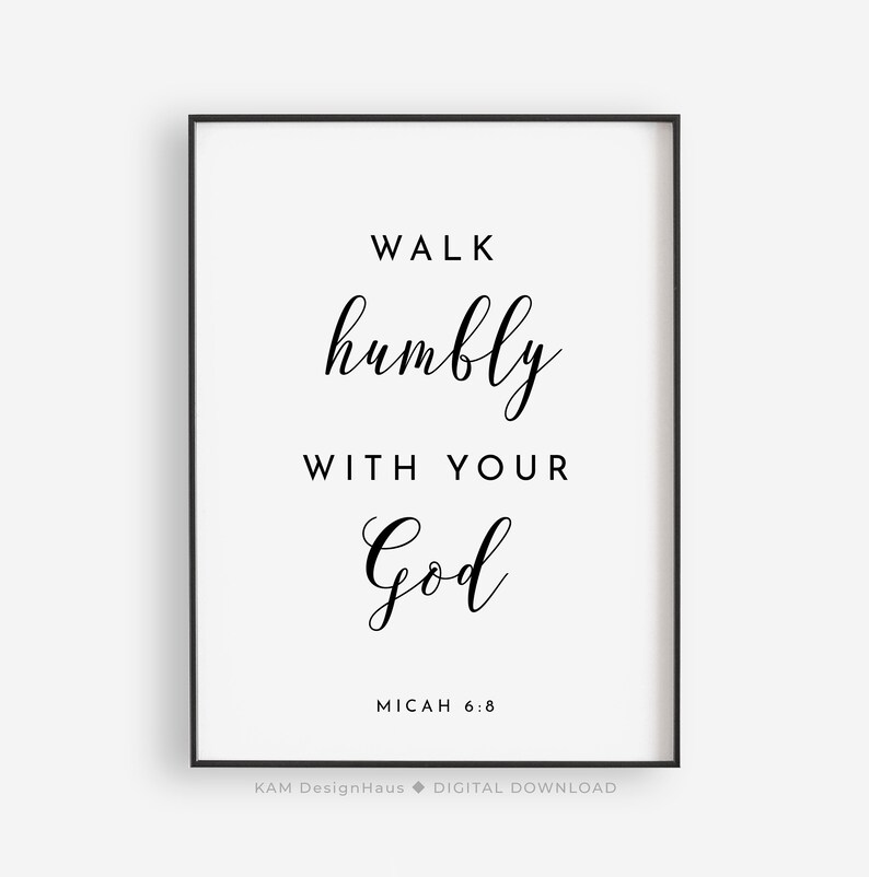 Micah 6:8 Act Justly Love Mercy Bible Verse Printable Wall - Etsy