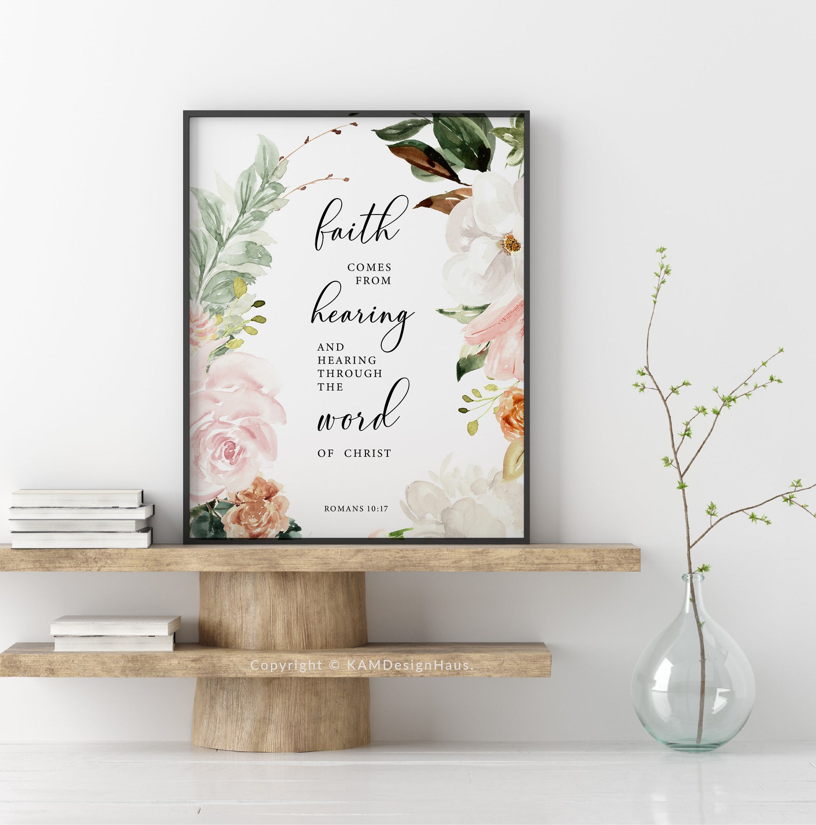 Romans 10:17 Faith Comes From Hearing Bible Verse Print | Etsy