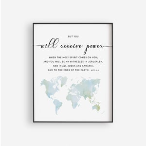 Isaiah 6:8 Set of 3 World Map Wall Art, Bible Verse Printable Wall Art ...