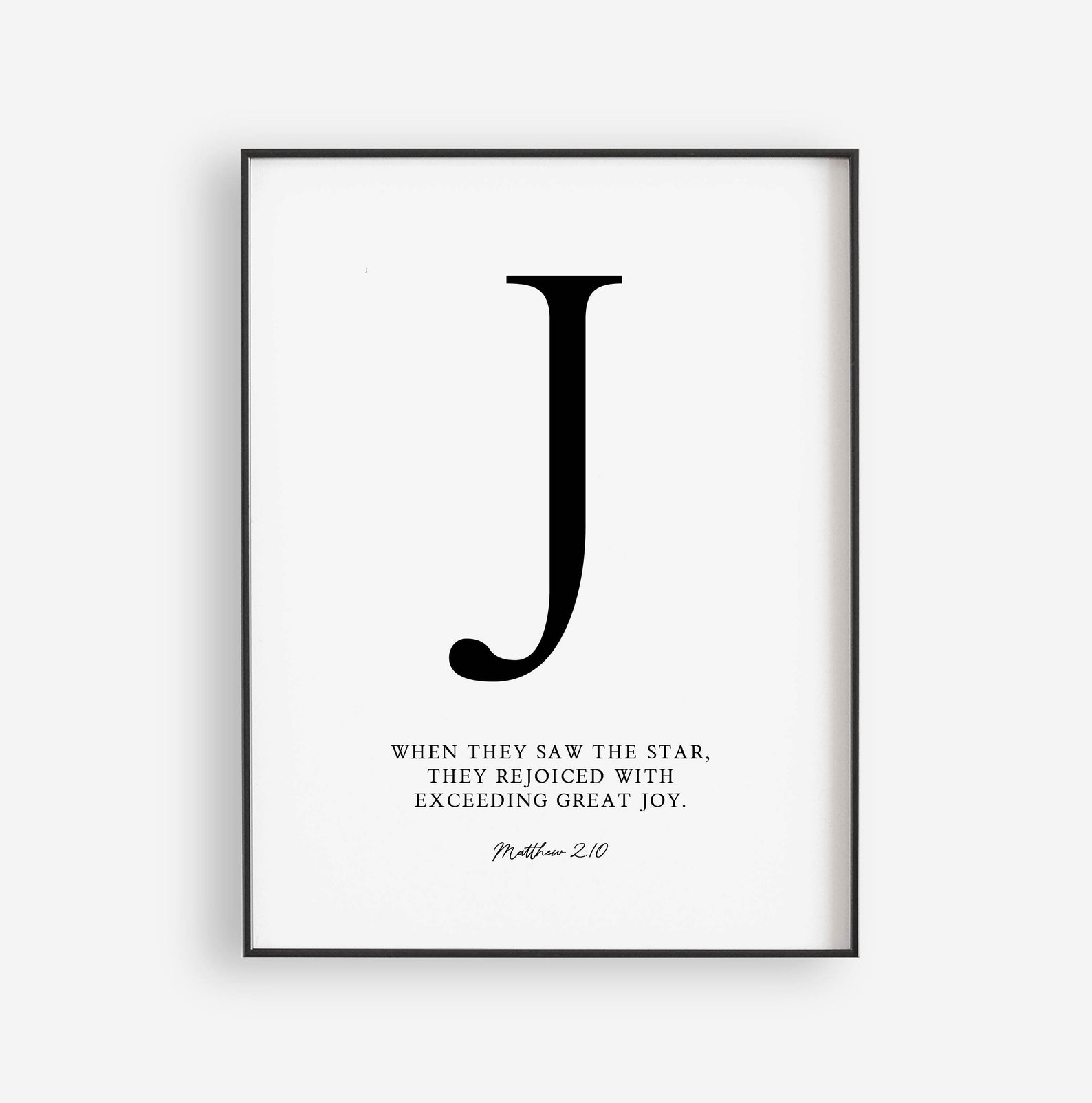 Matthew 2:10 KJV Joy Christmas Printable Wall Art, Bible Verse Print ...