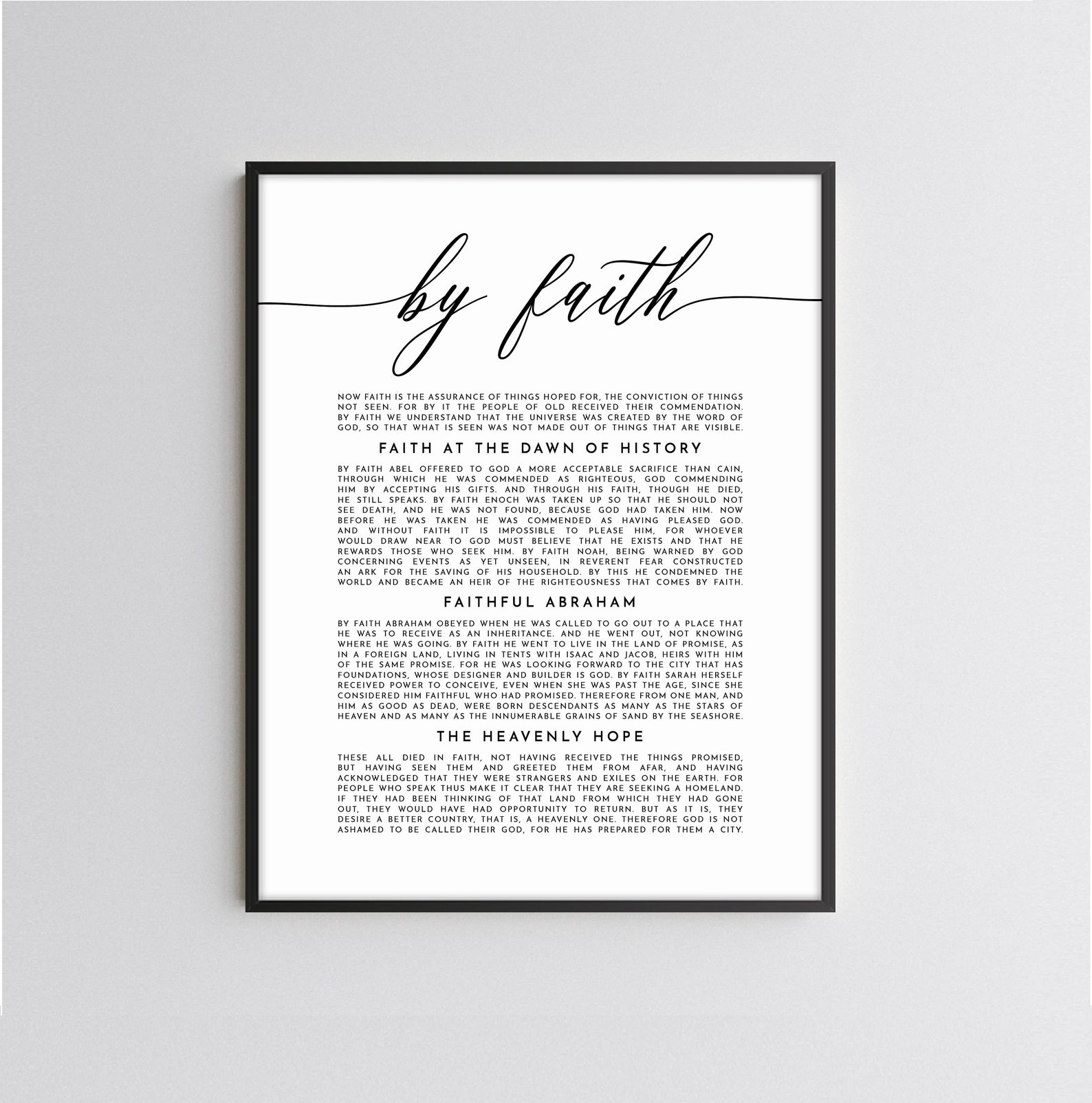 Hebrews 11 by Faith Scripture Wall Art Printable Wall Art - Etsy