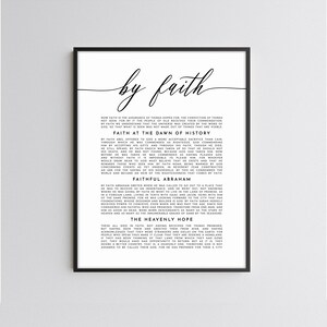 Hebrews 11 by Faith Scripture Wall Art, Printable Wall Art, Bible Verse ...