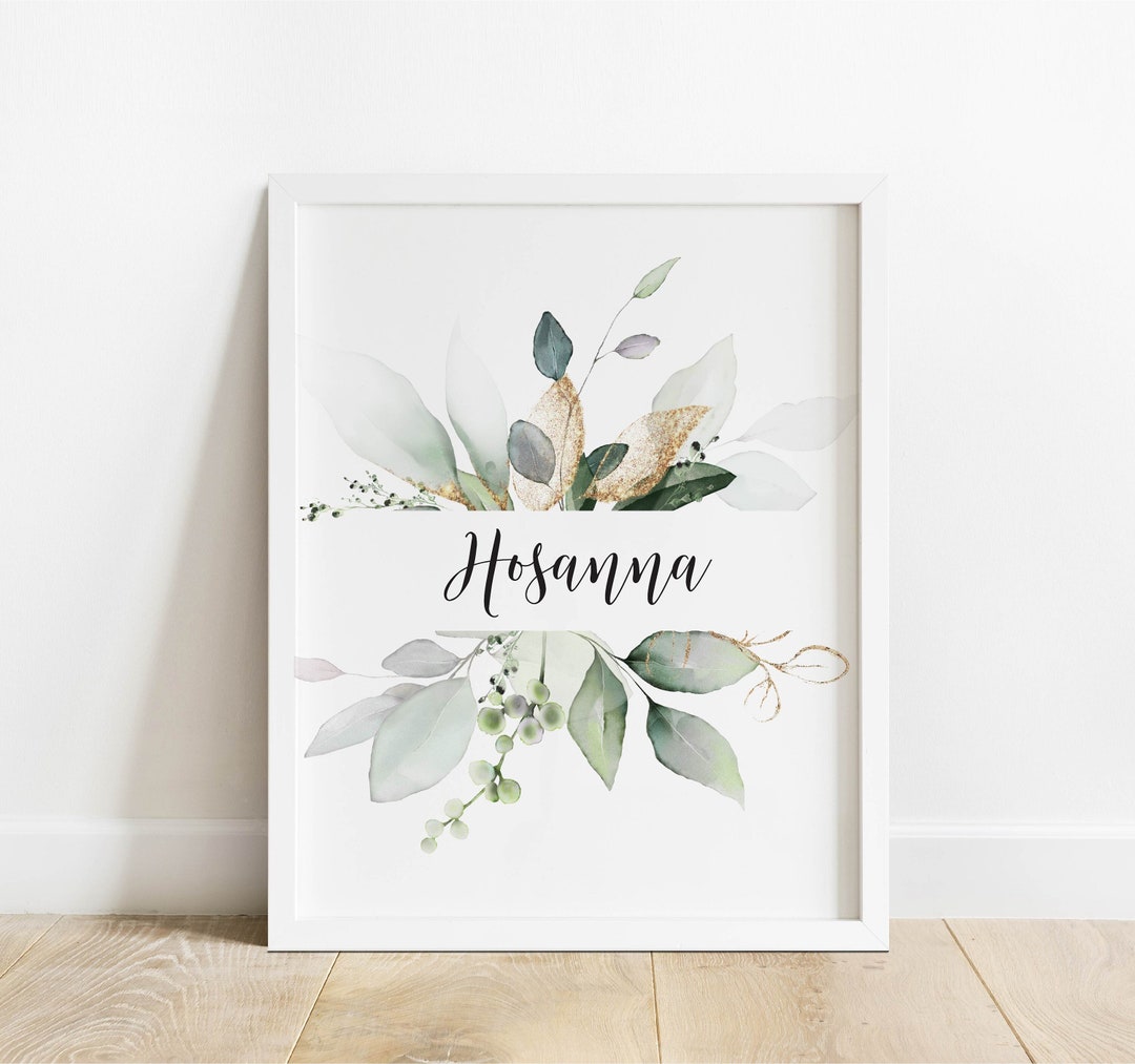 Palm Sunday Wall Art Hosanna Printable Wall Art Easter Print - Etsy