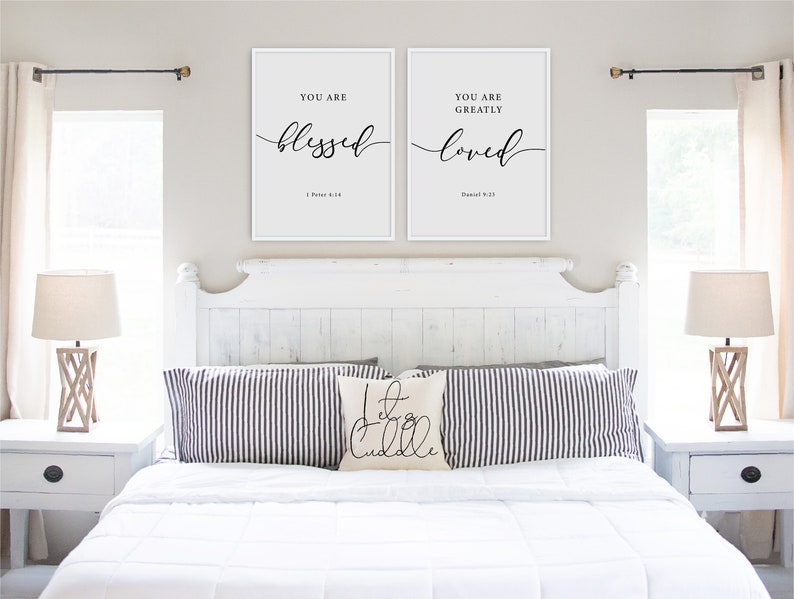 Daniel 9:23 You Are Greatly Loved Bible Verse Wall Art Set of | Etsy