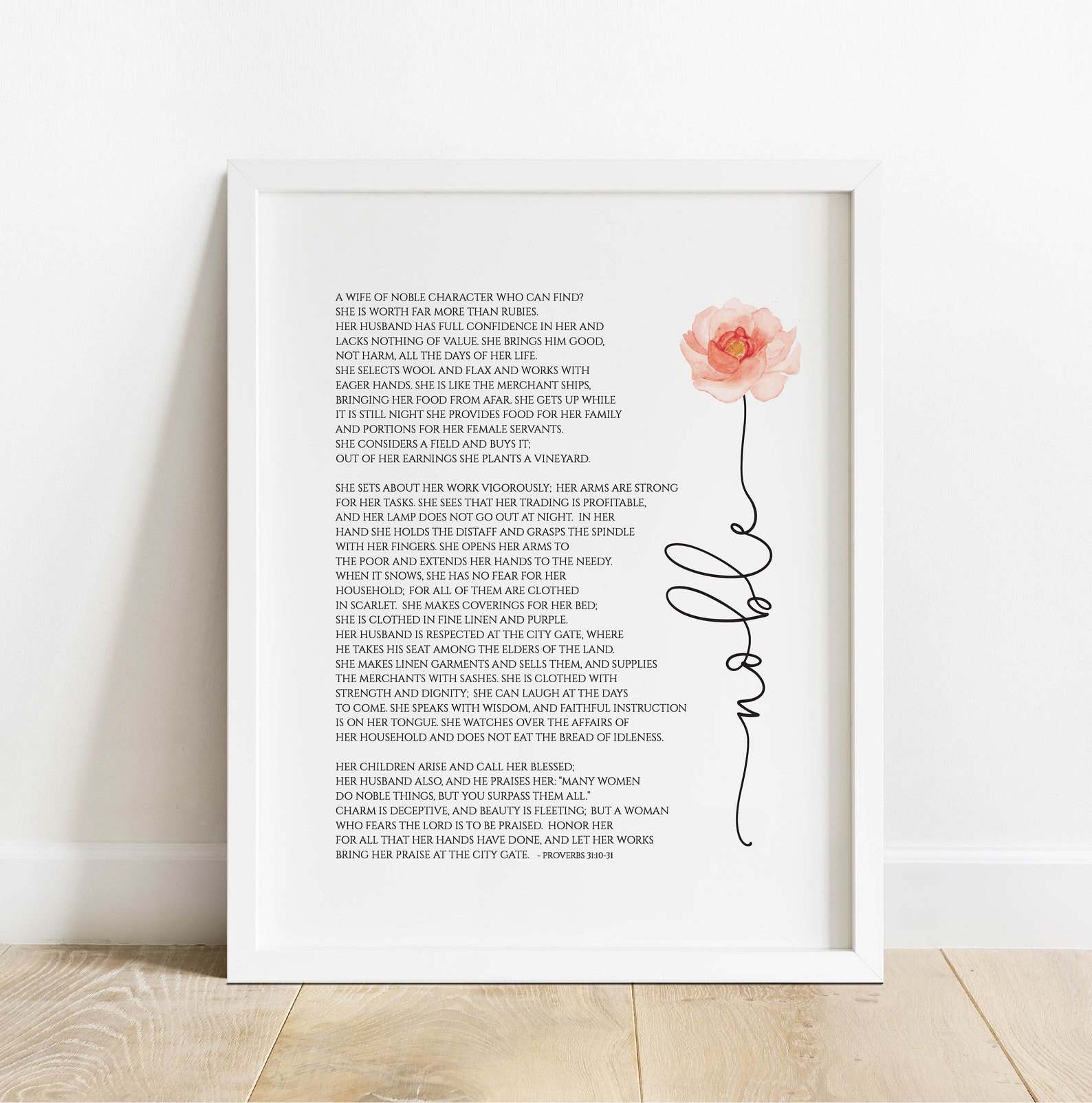 Proverbs 31:10-31 Mothers Day Gift Bible Verse Printable Wall - Etsy