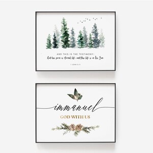 Set of 10 Christmas Scripture Printables, Christmas Downloadable Prints ...