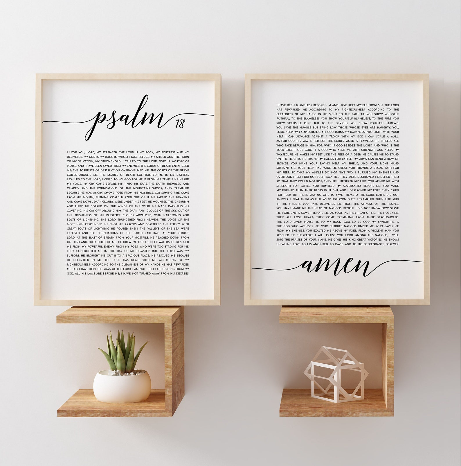 Psalm 18 the Lord is My Rock Bible Verse Wall Art Printable - Etsy