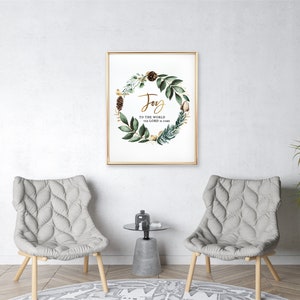 Joy To The World Christmas Printable Wall Art The Lord Is | Etsy