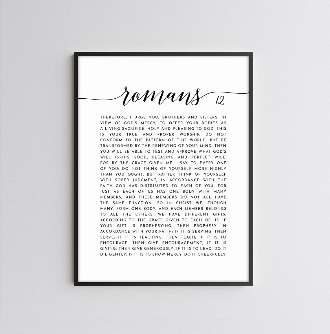 Romans 12 A Living Sacrifice Bible Verse Wall Art Bible Verse | Etsy