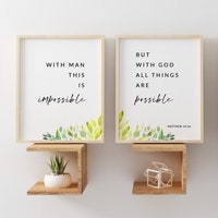 Matthew 19 26 - Etsy