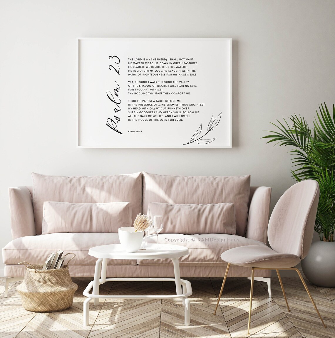 Psalm 23 KJV Bible Verse Printable Wall Art Scripture Print - Etsy