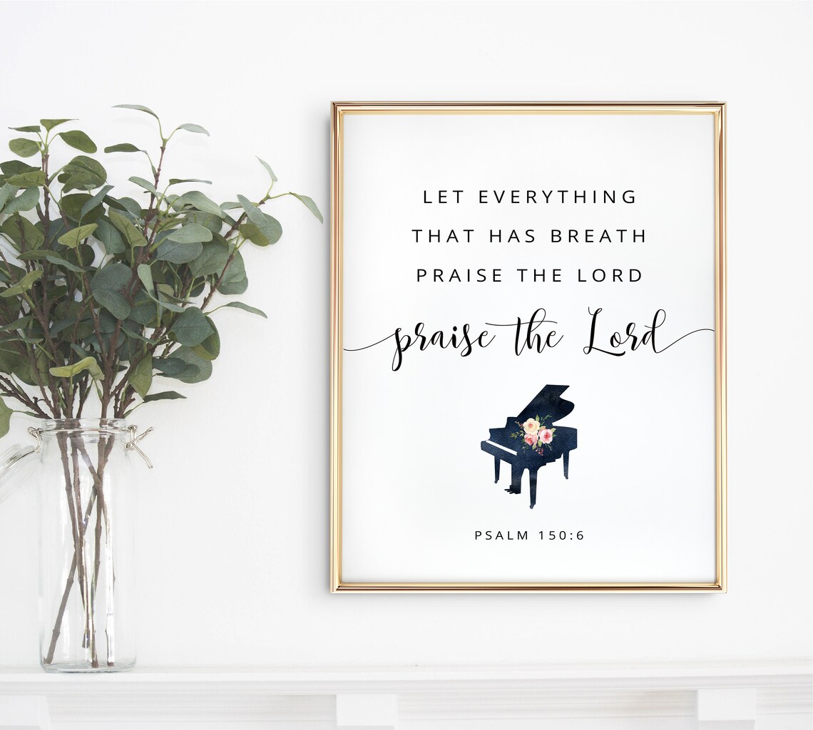 Psalm 150:6 Praise the Lord Bible Verse Wall Art Christian - Etsy