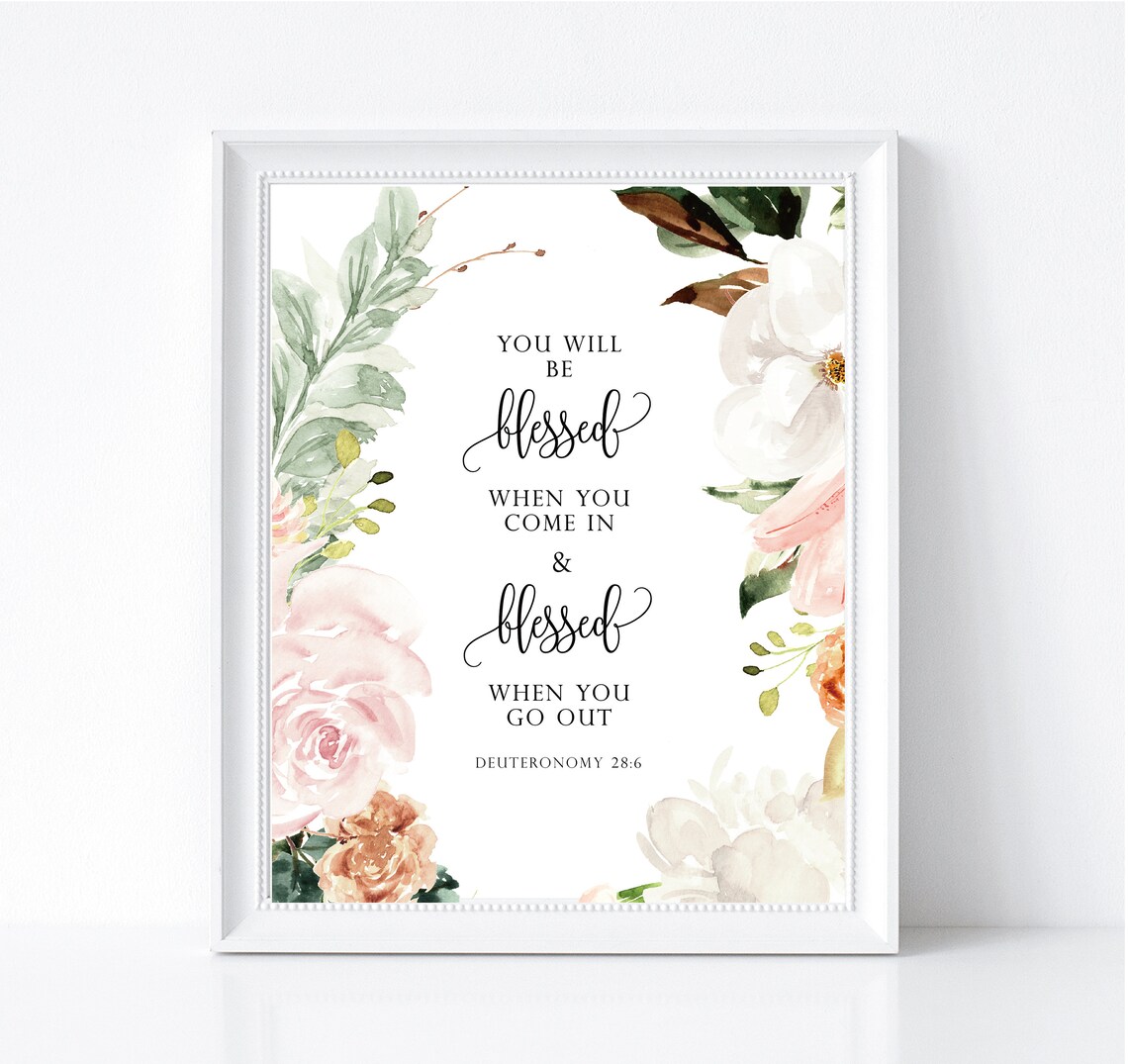 Deuteronomy 28:6 You Will Be Blessed Bible Verse Printable | Etsy
