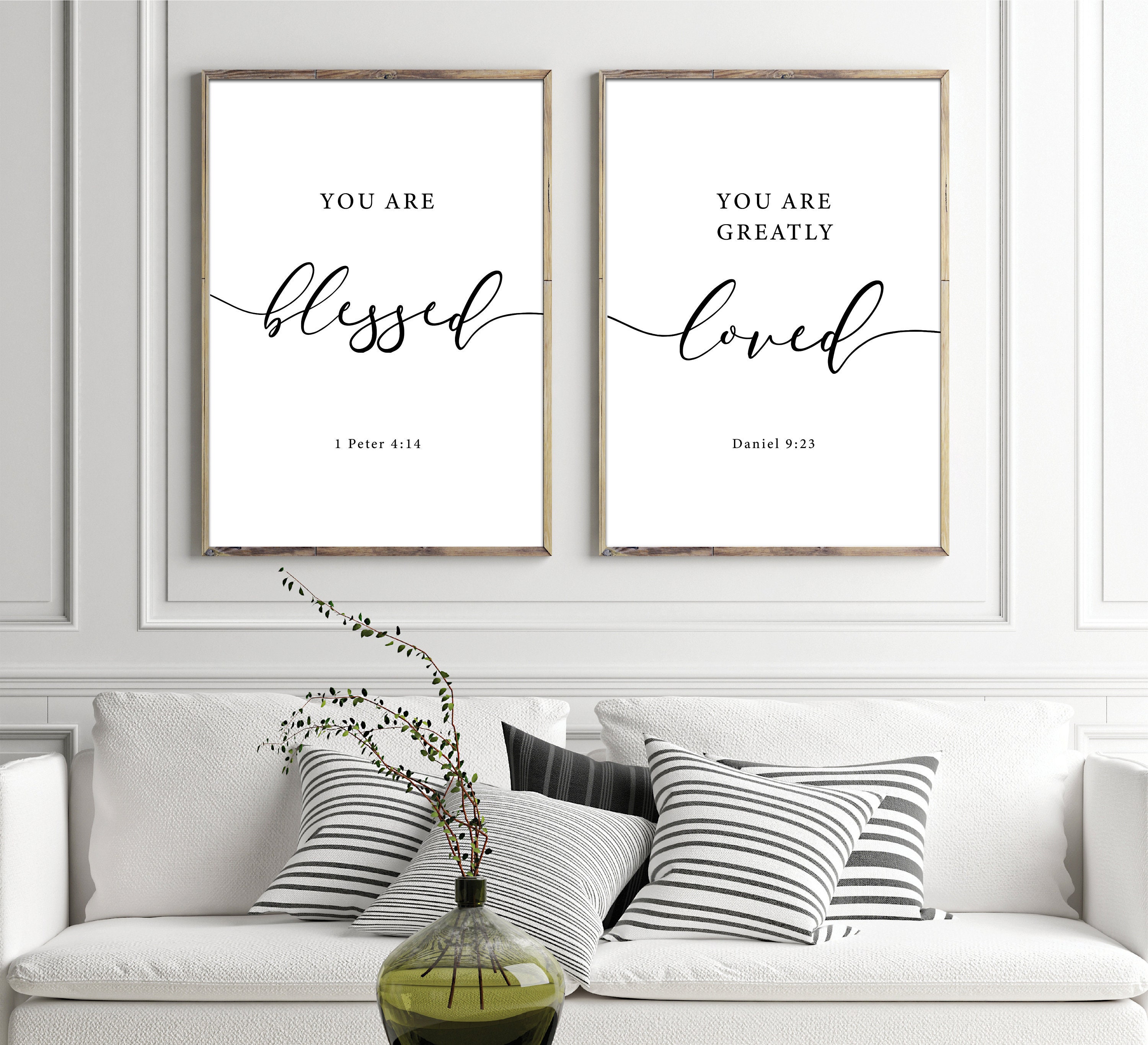 Daniel 9:23 You Are Greatly Loved Bible Verse Wall Art Set of | Etsy