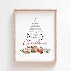 John 3:16 Christmas Bible Verse Print Download, Christmas Printable ...