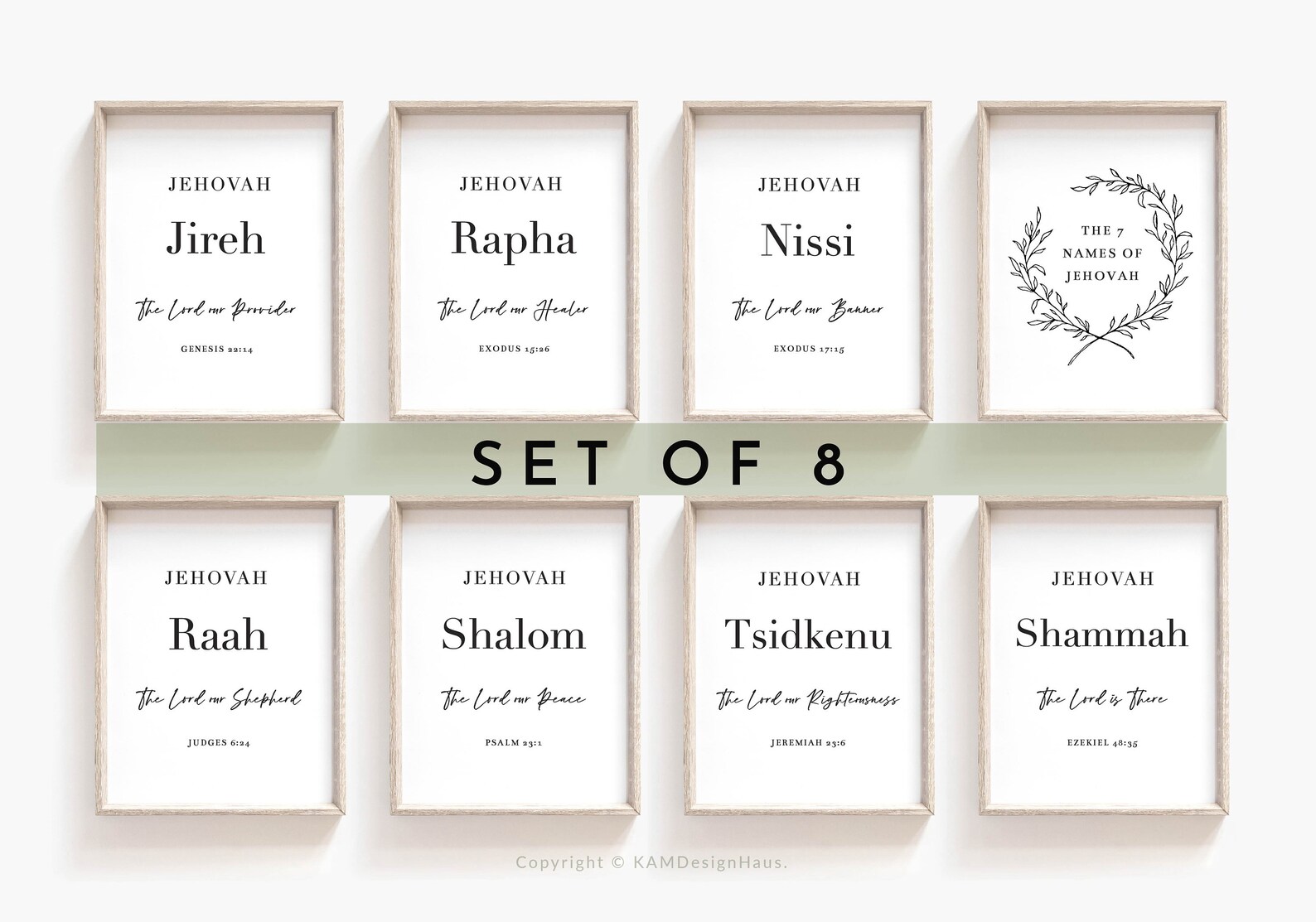 The 7 Names of God Bundle Bible Verse Printable Wall Art Set - Etsy