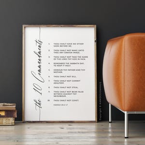 The 10 Commandments KJV Bible Verse Wall Art, Bible Verse Download ...