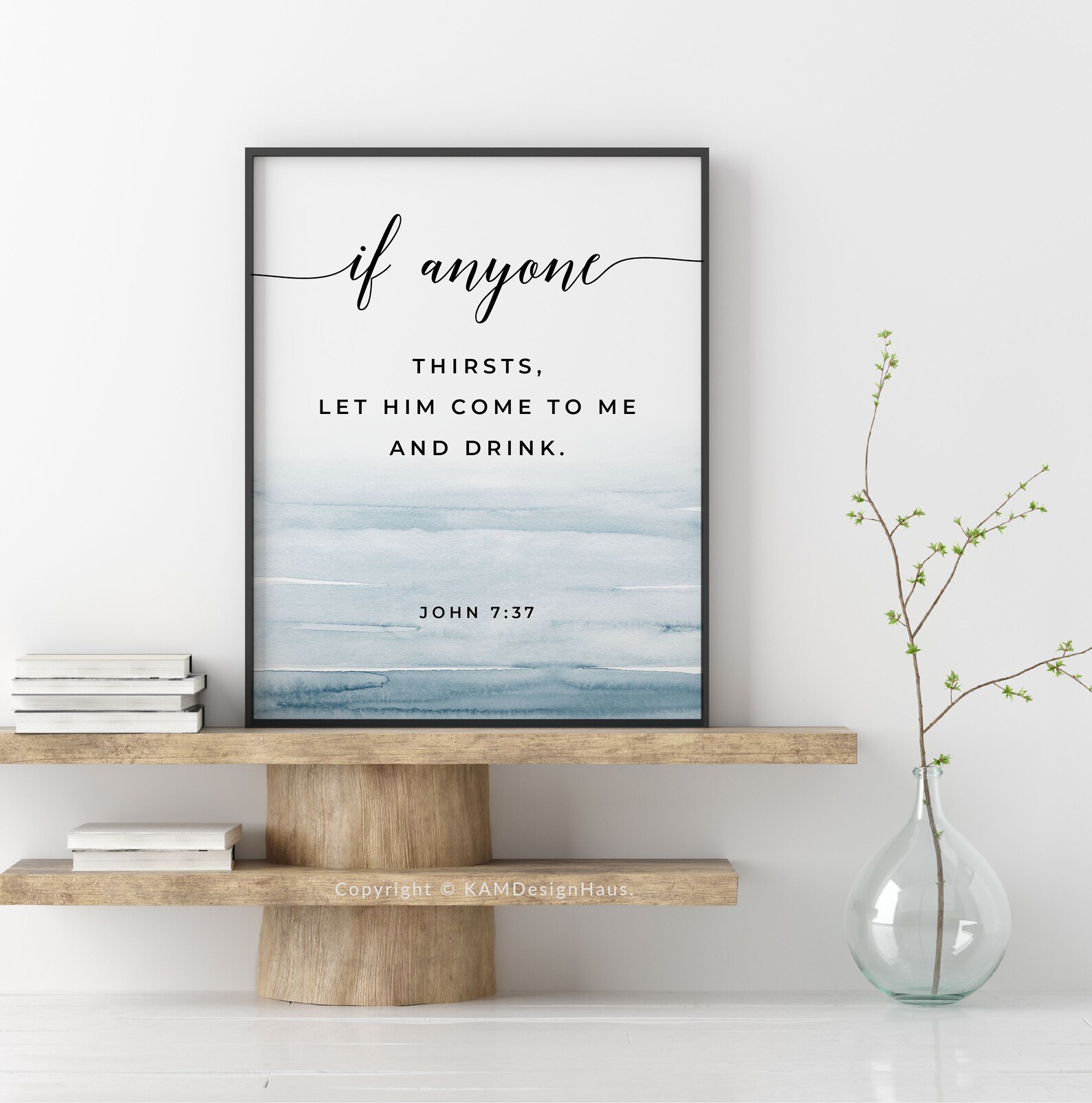 John 7:37 Come To Me Bible Verse Printable Wall Art Scripture | Etsy