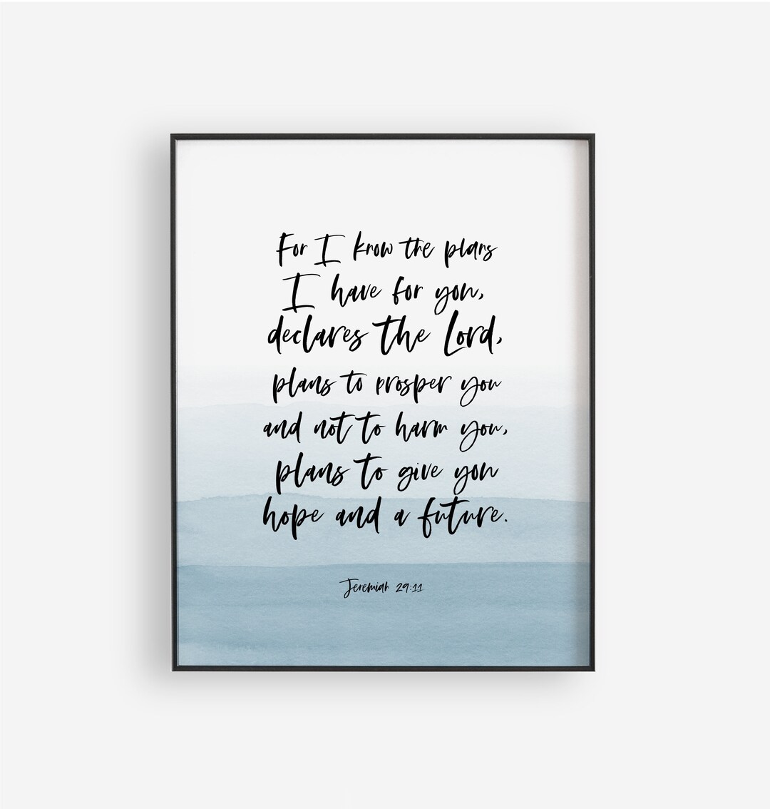 Jeremiah 29:11 Bible Verse Wall Art for I Know the Plans - Etsy