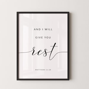 Matthew 11:28 Bible Verse Wall Art, Set of 2 Scripture Print Download ...