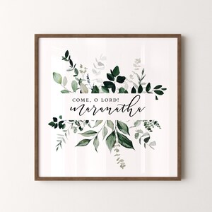 Maranatha Wall Art, Christian Printable Wall Art, Maranatha Digital ...