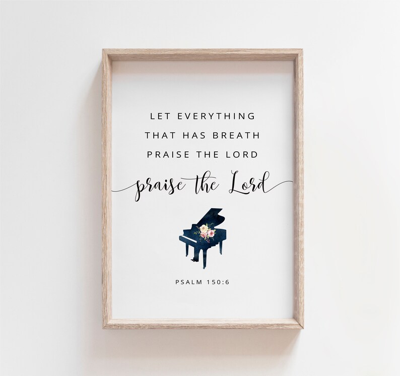 Psalm 150:6 Praise the Lord Bible Verse Wall Art Christian | Etsy