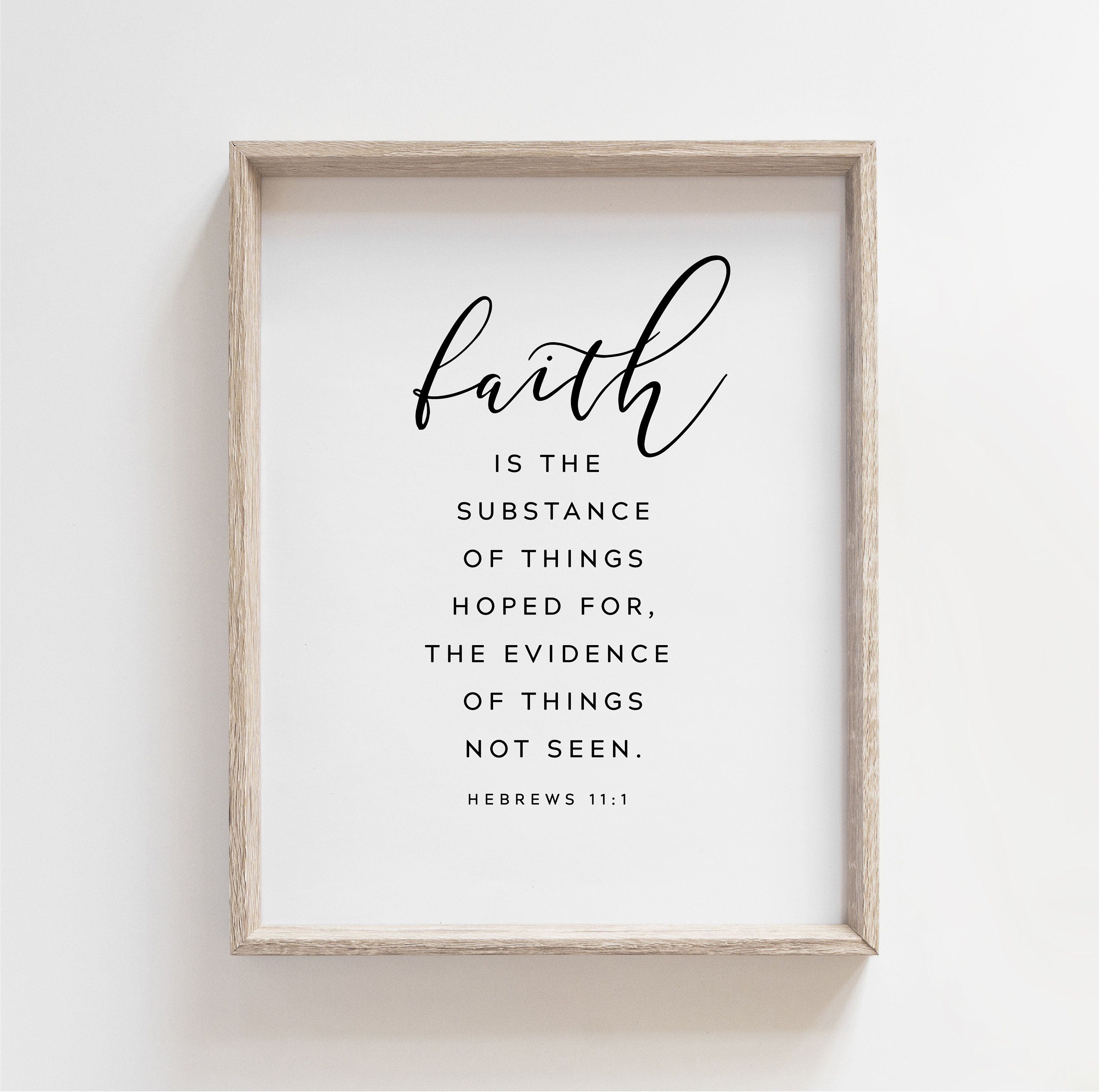 Hebrews 11:1 Faith Bible Verse Wall Art Printable Wall Art - Etsy