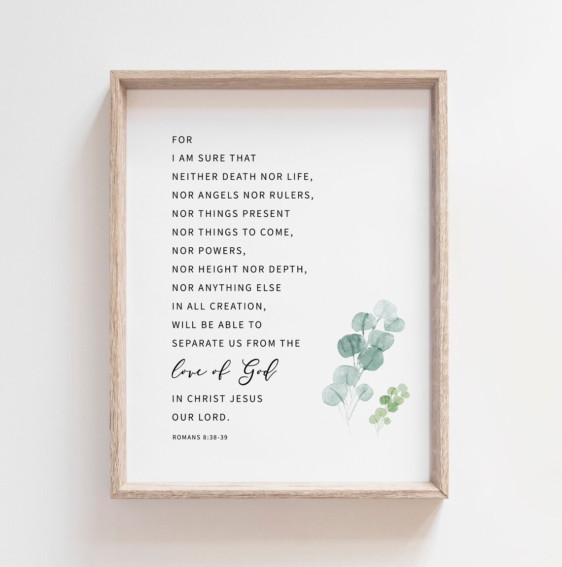 Romans 8:38-39 Bible Verse Printable Wall Art Bible Verse - Etsy