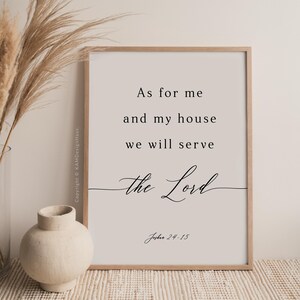 Joshua 24:15 Modern Bible Verse Printable Wall Art - Etsy