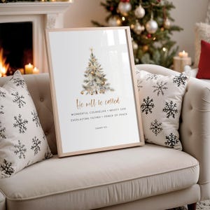 Isaiah 9:6 Christmas Printable Wall Art, Christmas Card Digital Print ...