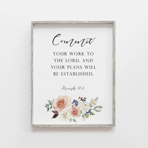Proverbs 16 3 - Etsy