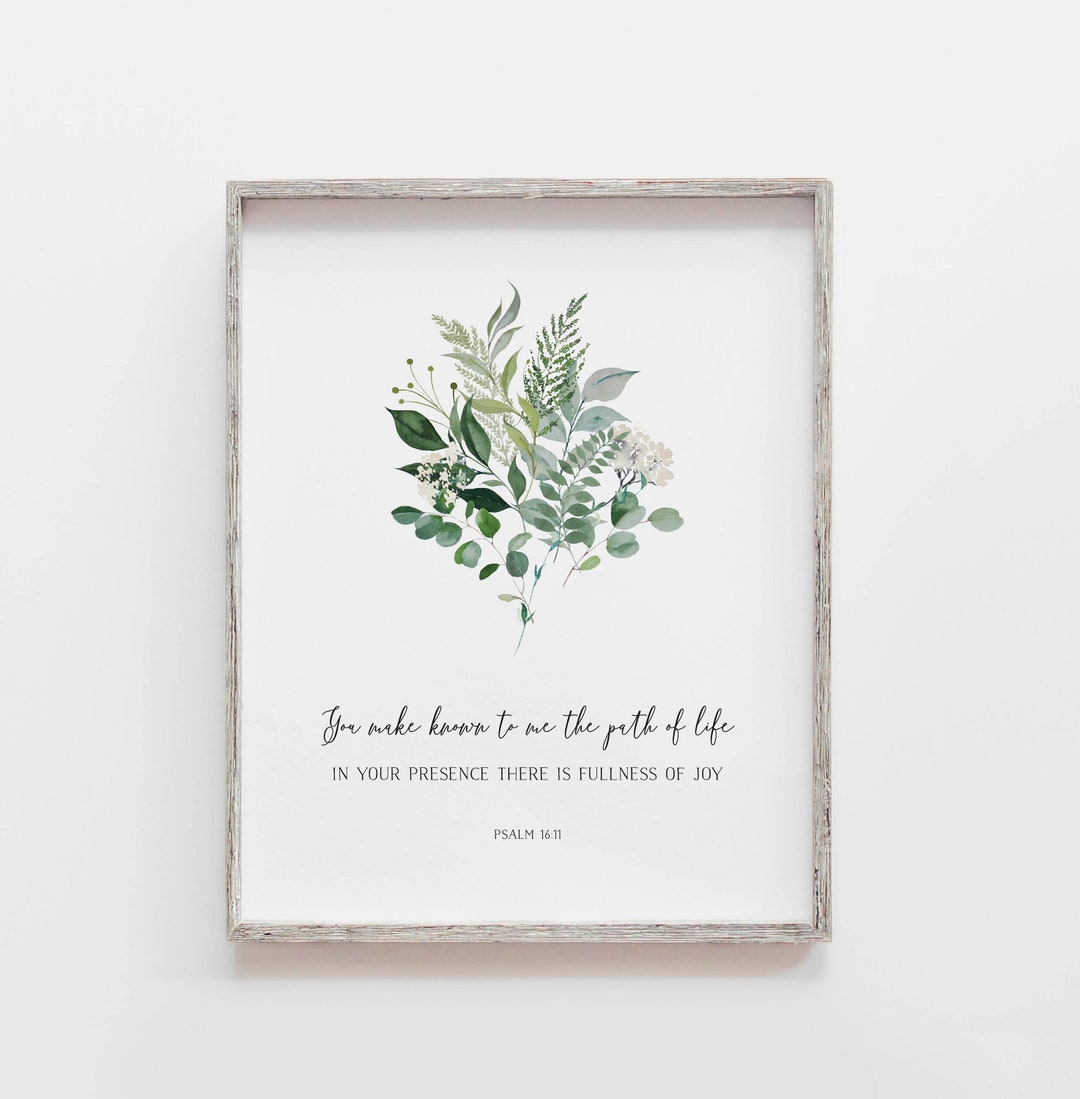 Psalm 16:11 Path of Life Bible Verse Wall Art, Printable Wall Art ...