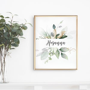 Palm Sunday Wall Art Hosanna Printable Wall Art Easter Print - Etsy