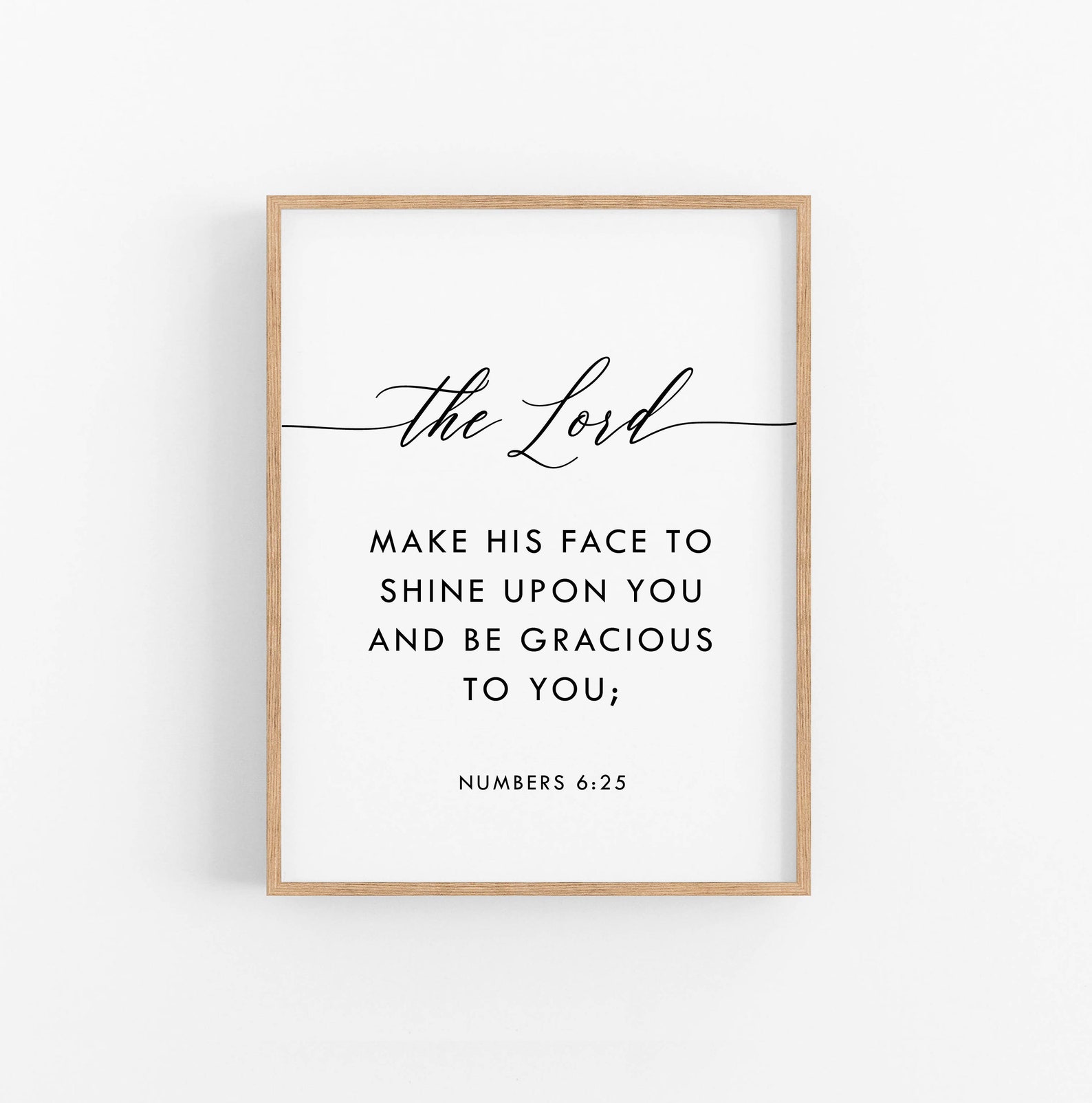Set of 3 Bible Verse Wall Art, Printable Scripture, Numbers 6:24 Poster ...