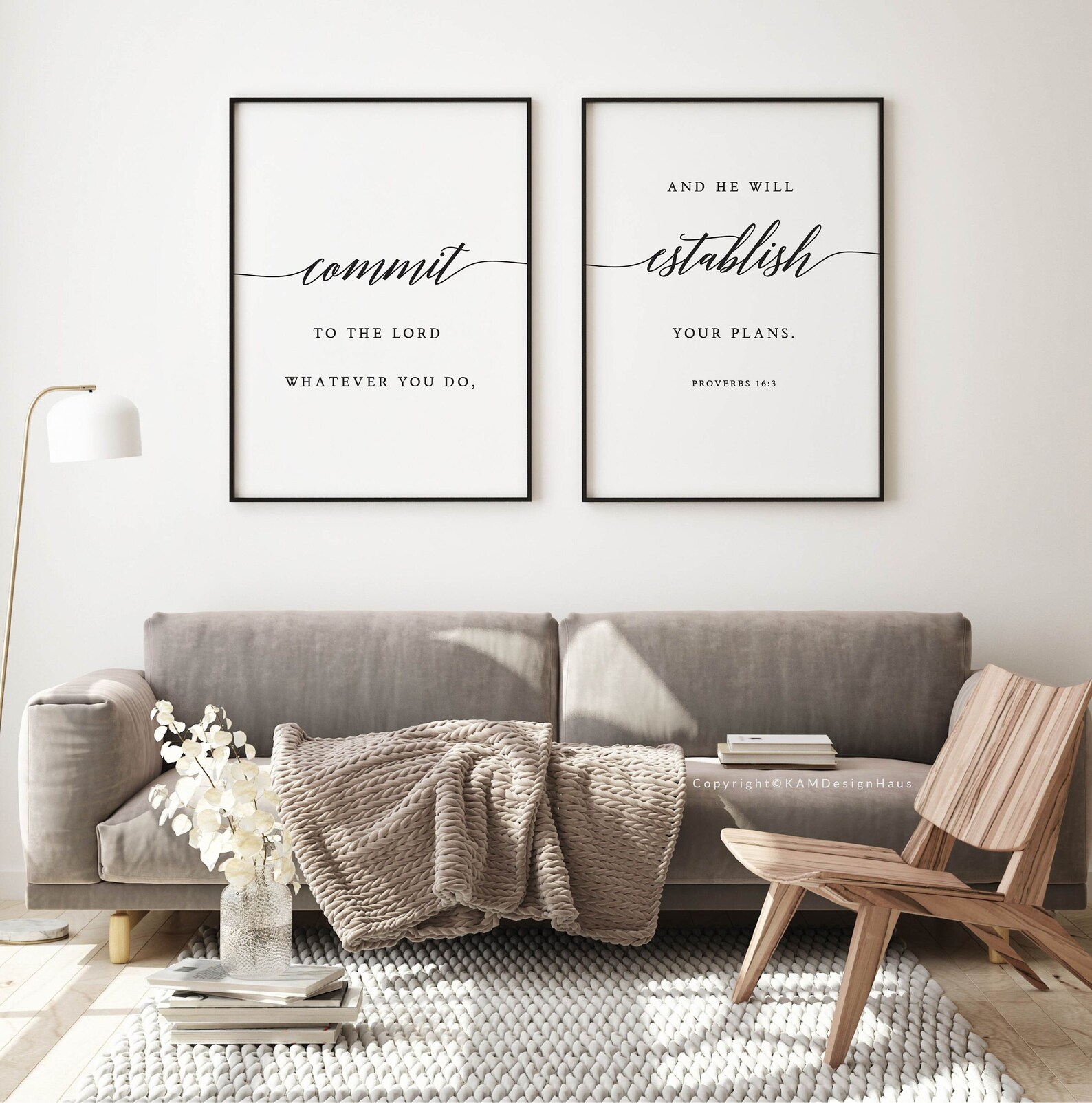 Proverbs 16:3 Commit to the Lord Bible Verse Wall Art, Printable Wall ...