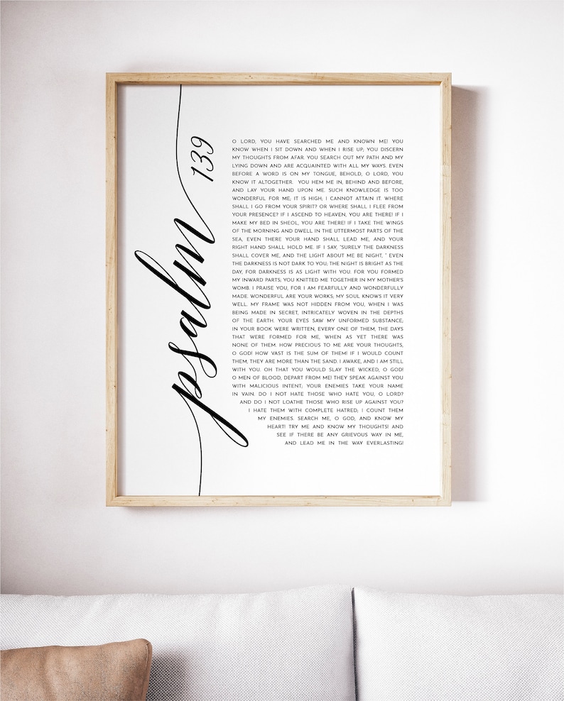 Psalm 139 Bible Verse Wall Art Printable Wall Art Bible - Etsy